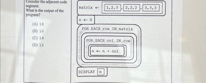 Solved Consider the adjacent code segment. What is the | Chegg.com