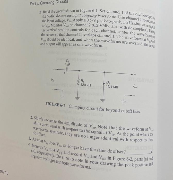 Solved Part I. Clamping Circuits 1. Build the circuit shown | Chegg.com