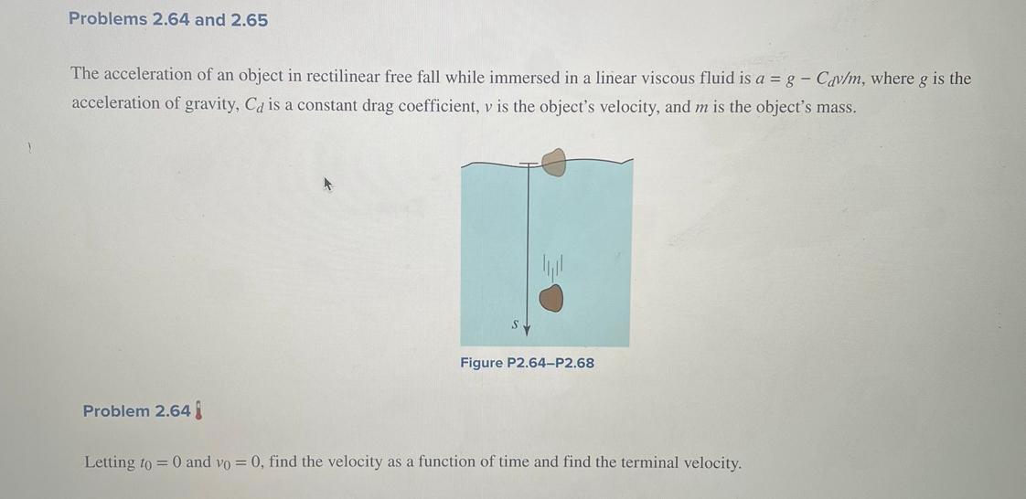 Solved The Acceleration Of An Object In Rectilinear Free
