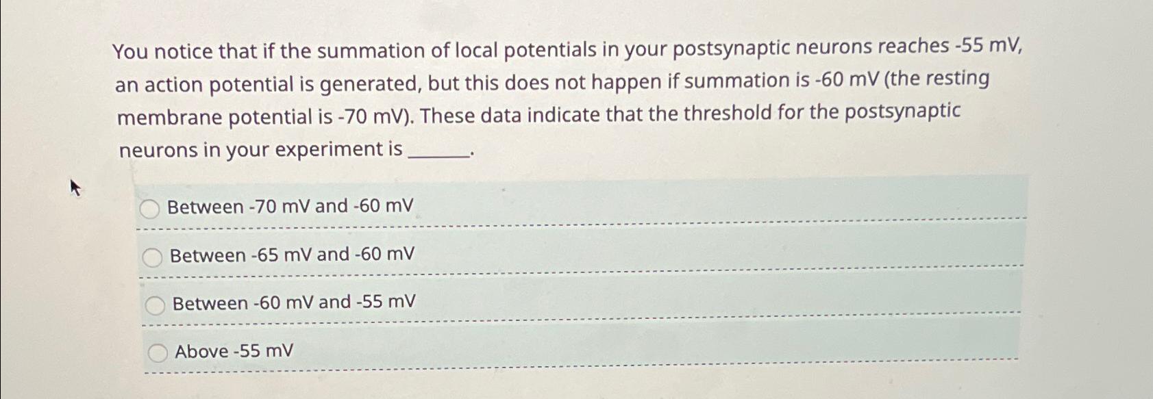 Solved You notice that if the summation of local potentials | Chegg.com