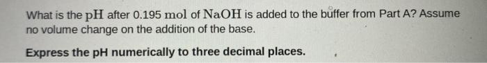 Solved What is the pH of a buffer prepared by adding 0.607 | Chegg.com