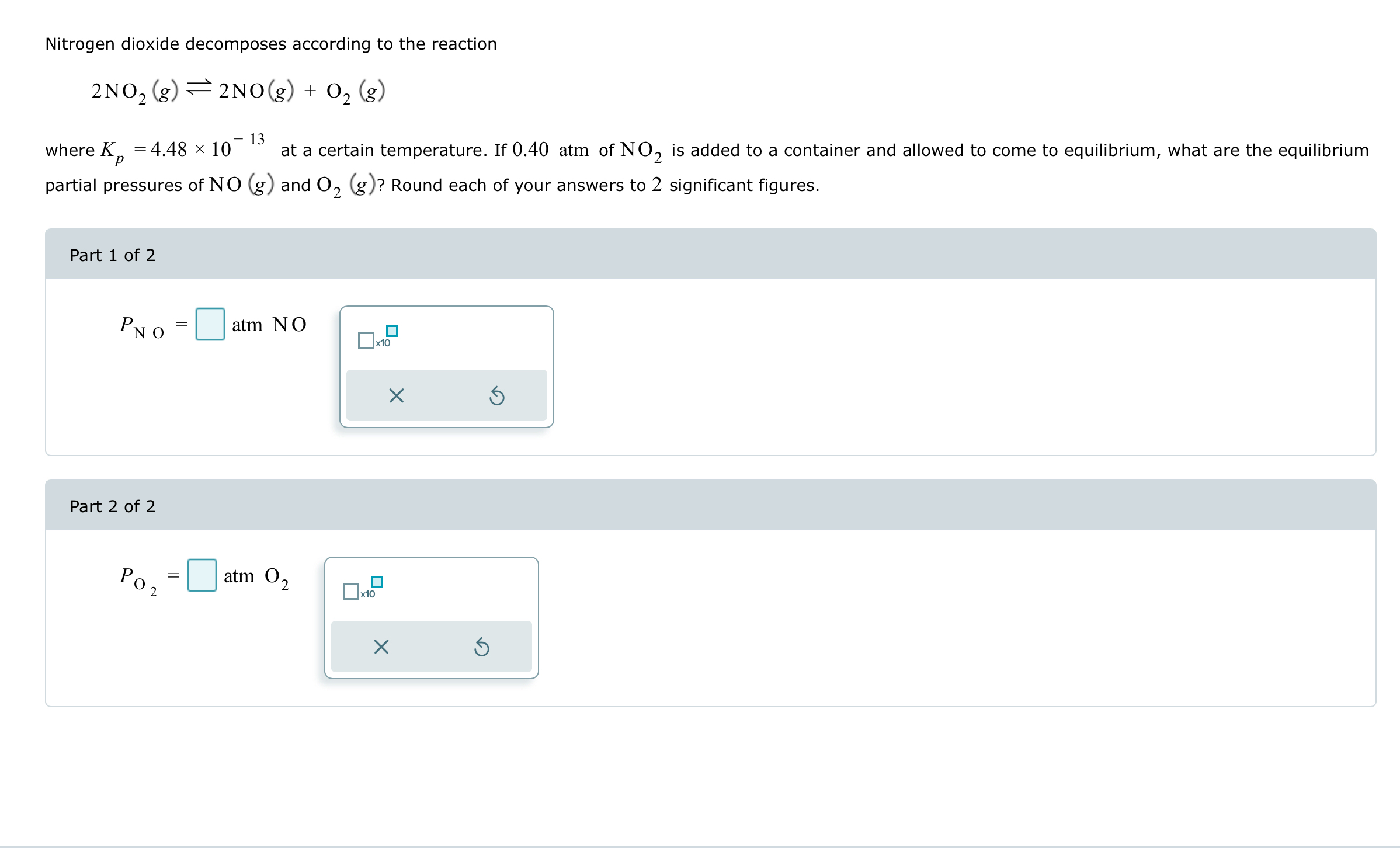 Solved Nitrogen dioxide decomposes according to the | Chegg.com