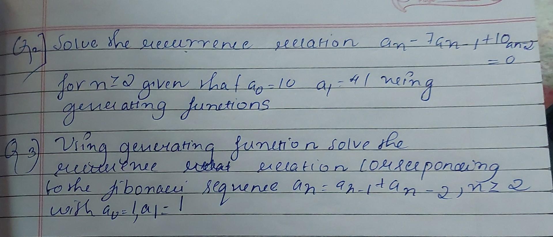 Solved pleased do both the ques🙏🙏 please write the answers | Chegg.com