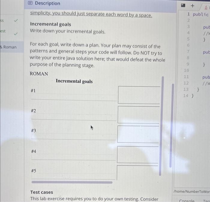 Solved Number to Words \& Roman Specification: Read in | Chegg.com