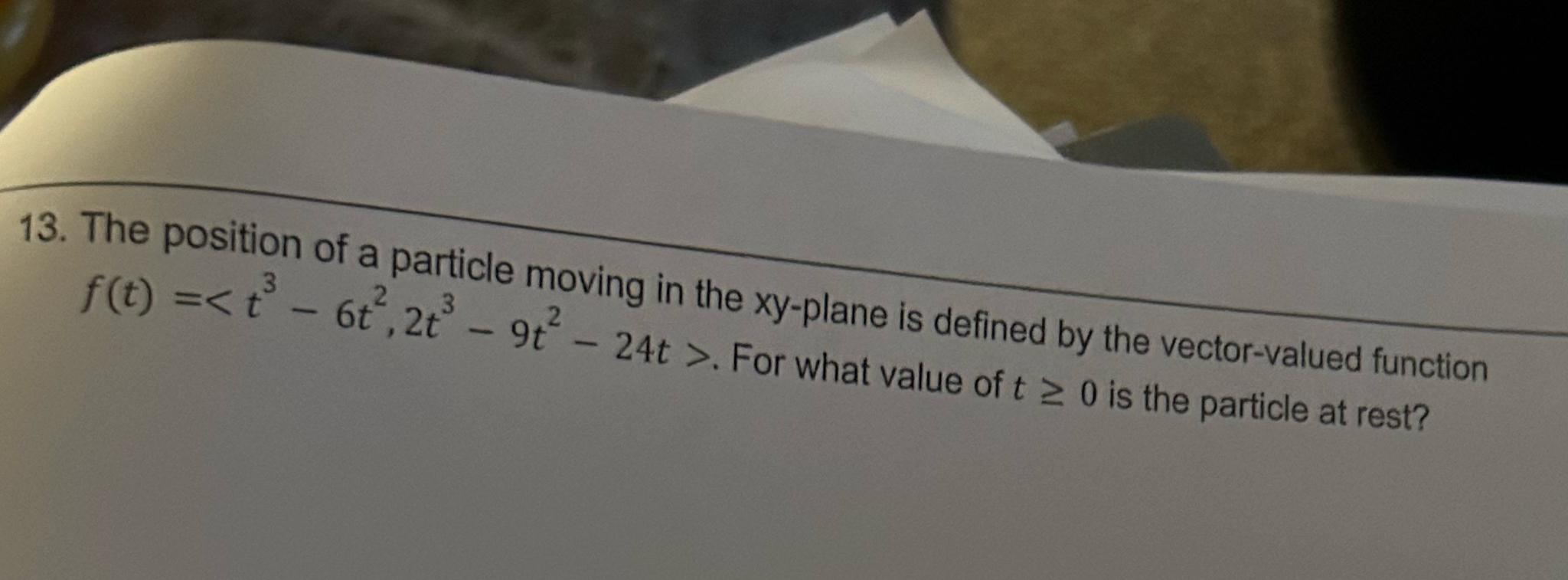 Solved the position of a particle movingbin the xy-plane is | Chegg.com