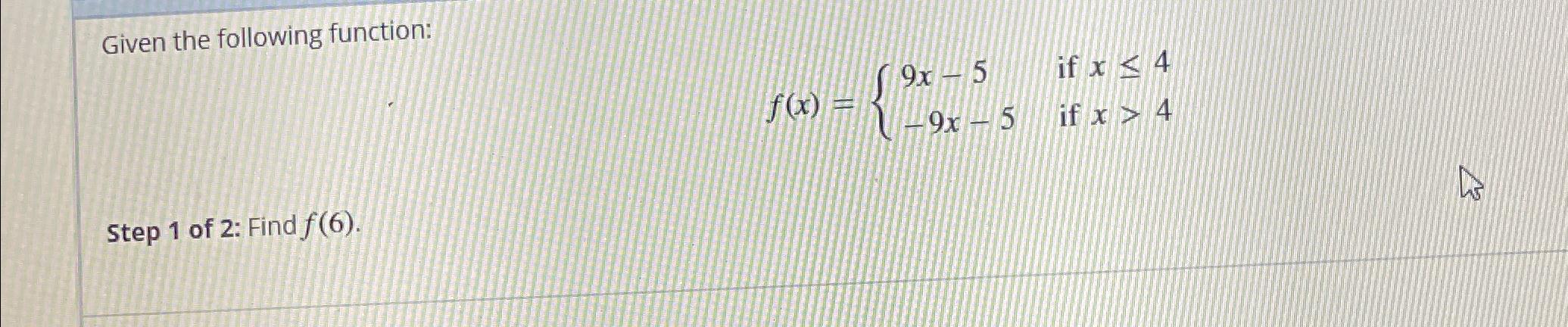 Solved Given the following | Chegg.com