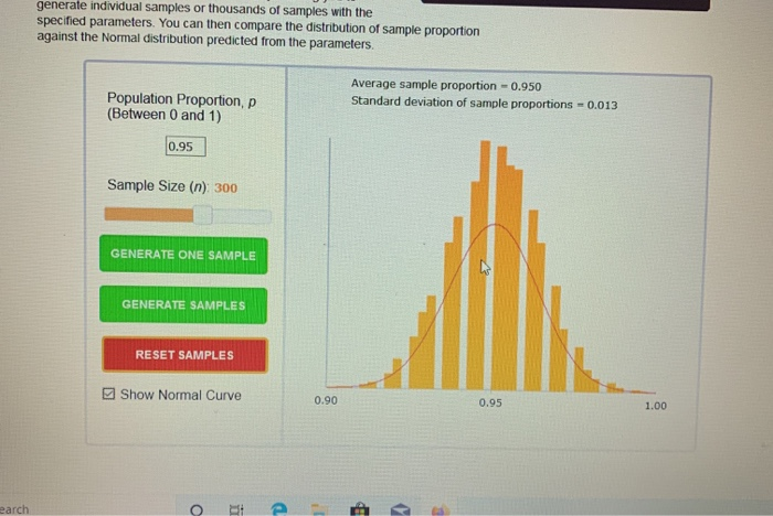 Solved Use the Statistical Applet: Sampling Distribution of | Chegg.com