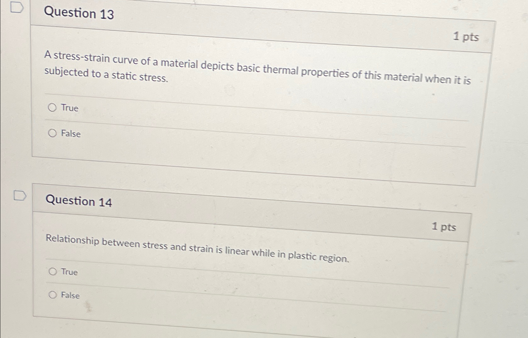 Solved Question 131 ﻿ptsA stress-strain curve of a material | Chegg.com