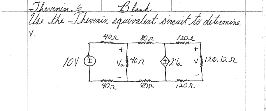 Solved Thevenin. 6 ﻿Use the thevenian equivalent circuit to | Chegg.com