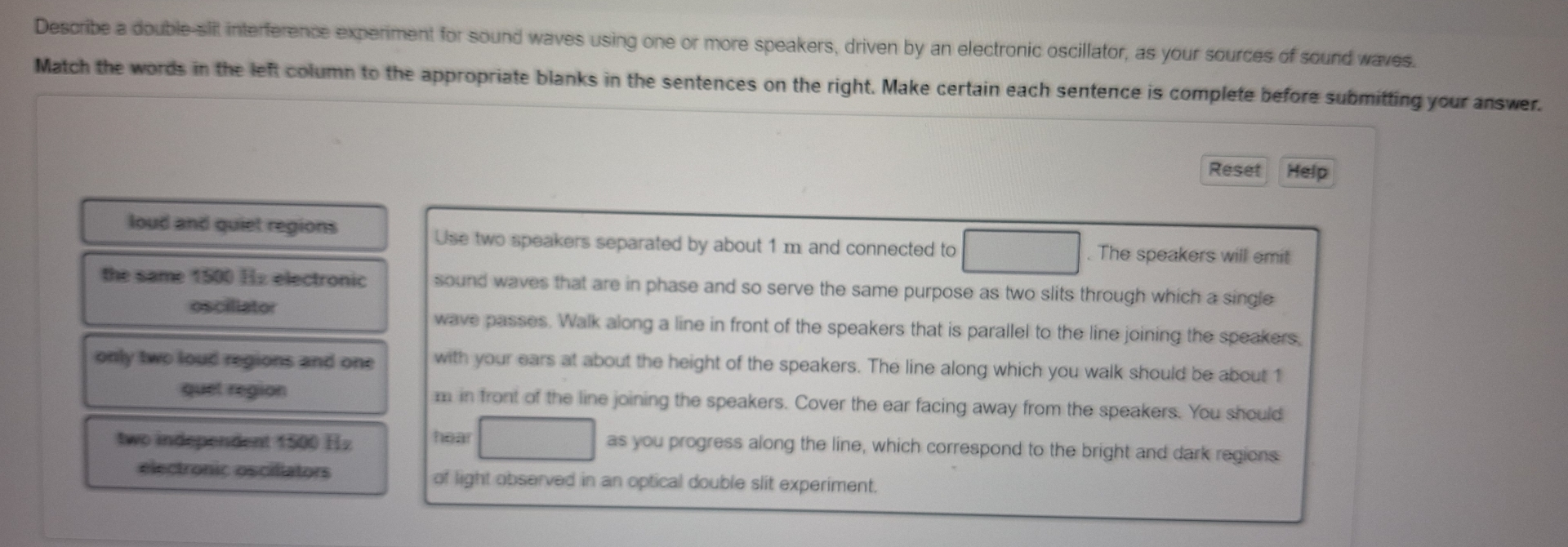 Solved Describe a double sil interference experiment for | Chegg.com