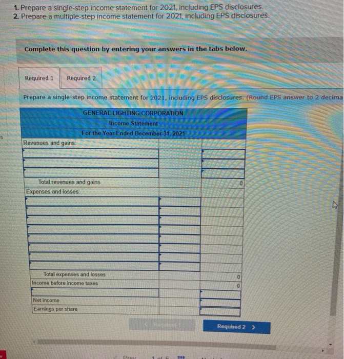 Solved Exercise 4-3 (Algo) Income statement format; single | Chegg.com