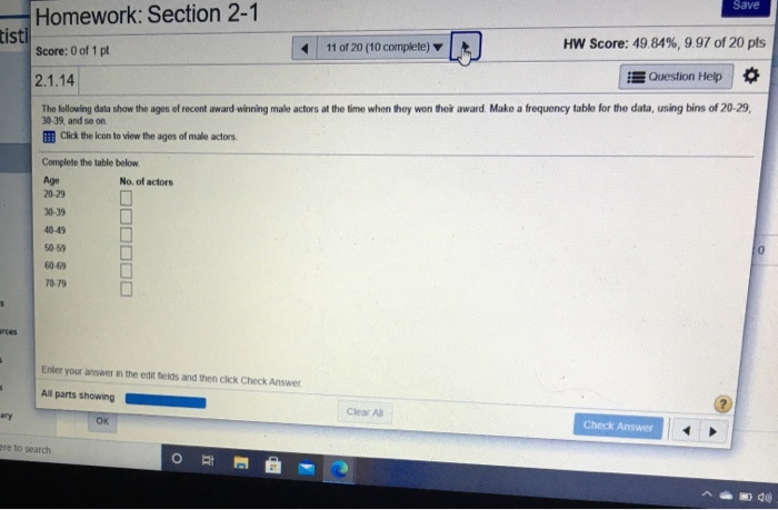 Solved Save Homework Section 2 1 Tisti Score 0 Of 1 Pt 11