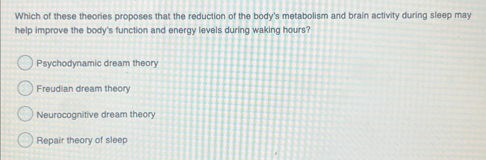 Solved Which of these theories proposes that the reduction | Chegg.com