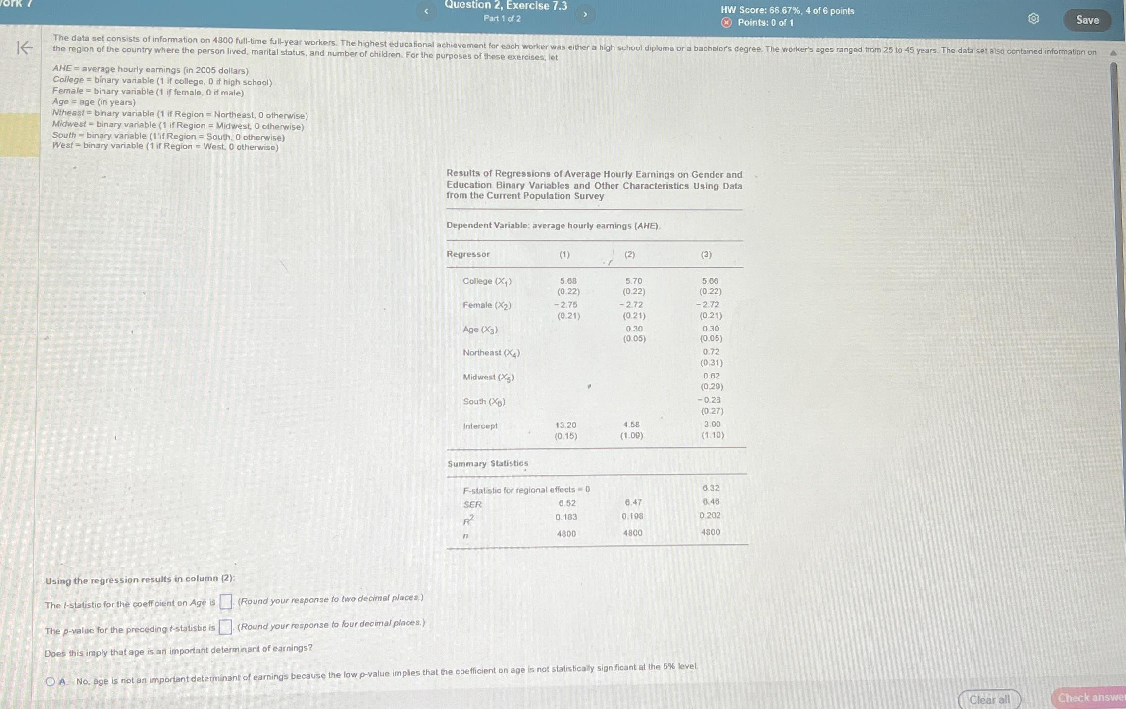 Solved (ANSWER BOTH PARTS PLEASE) ﻿Question 2, ﻿Exercise | Chegg.com
