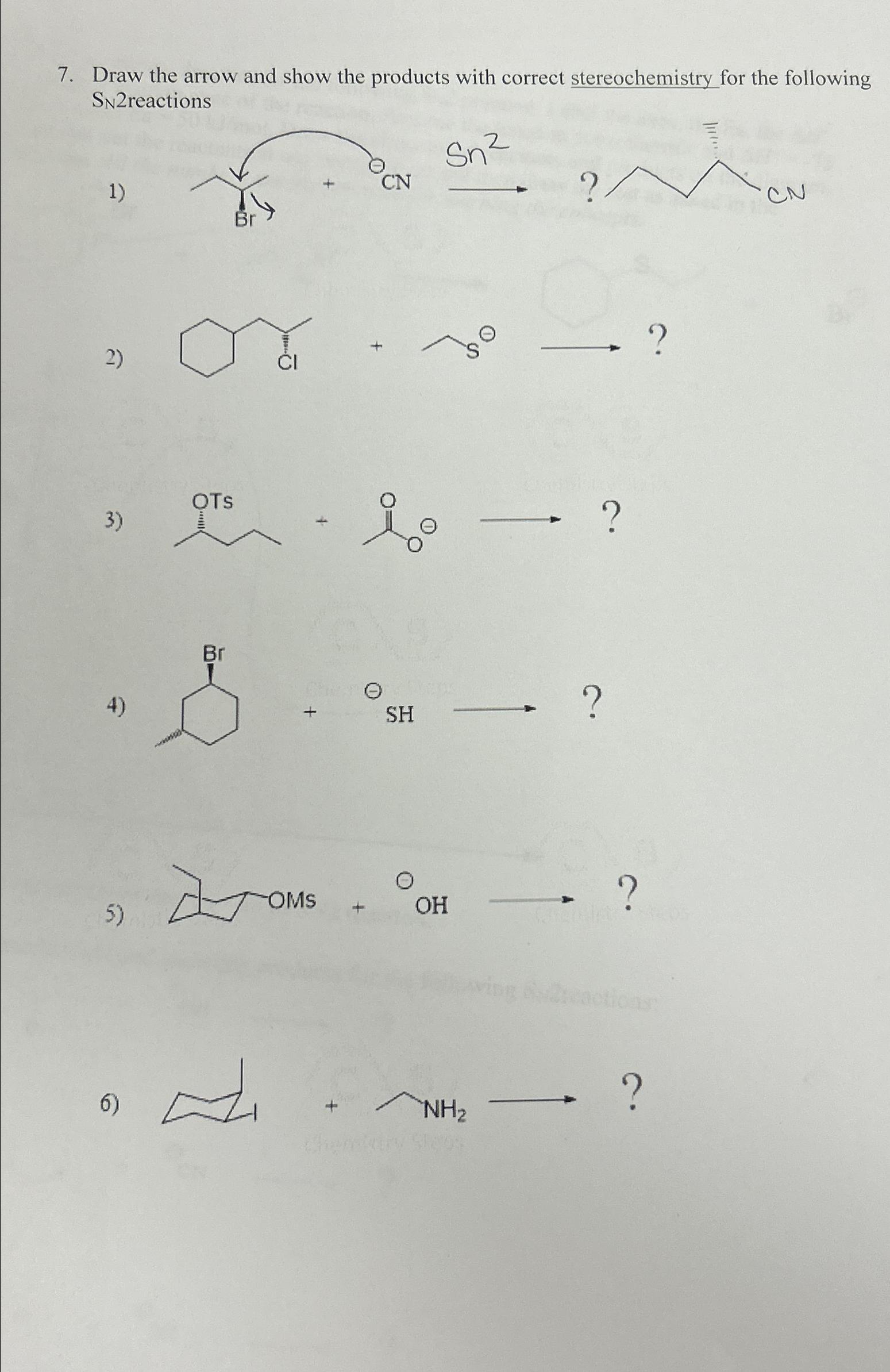 Solved Draw the arrow and show the products with correct | Chegg.com