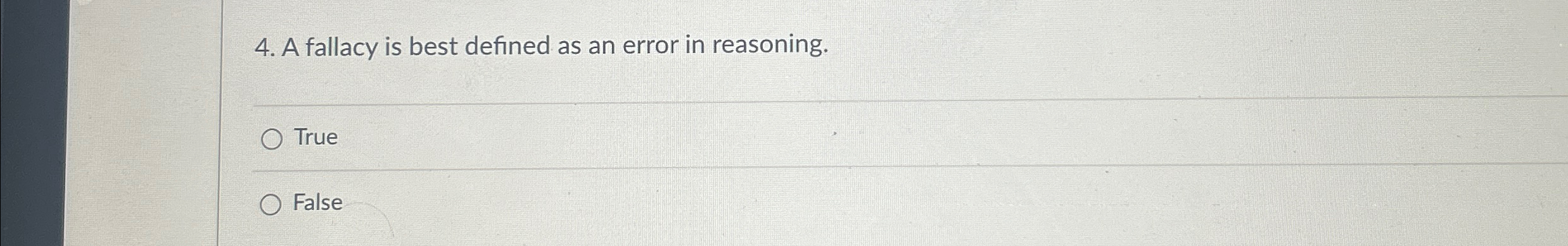 Solved A fallacy is best defined as an error in | Chegg.com