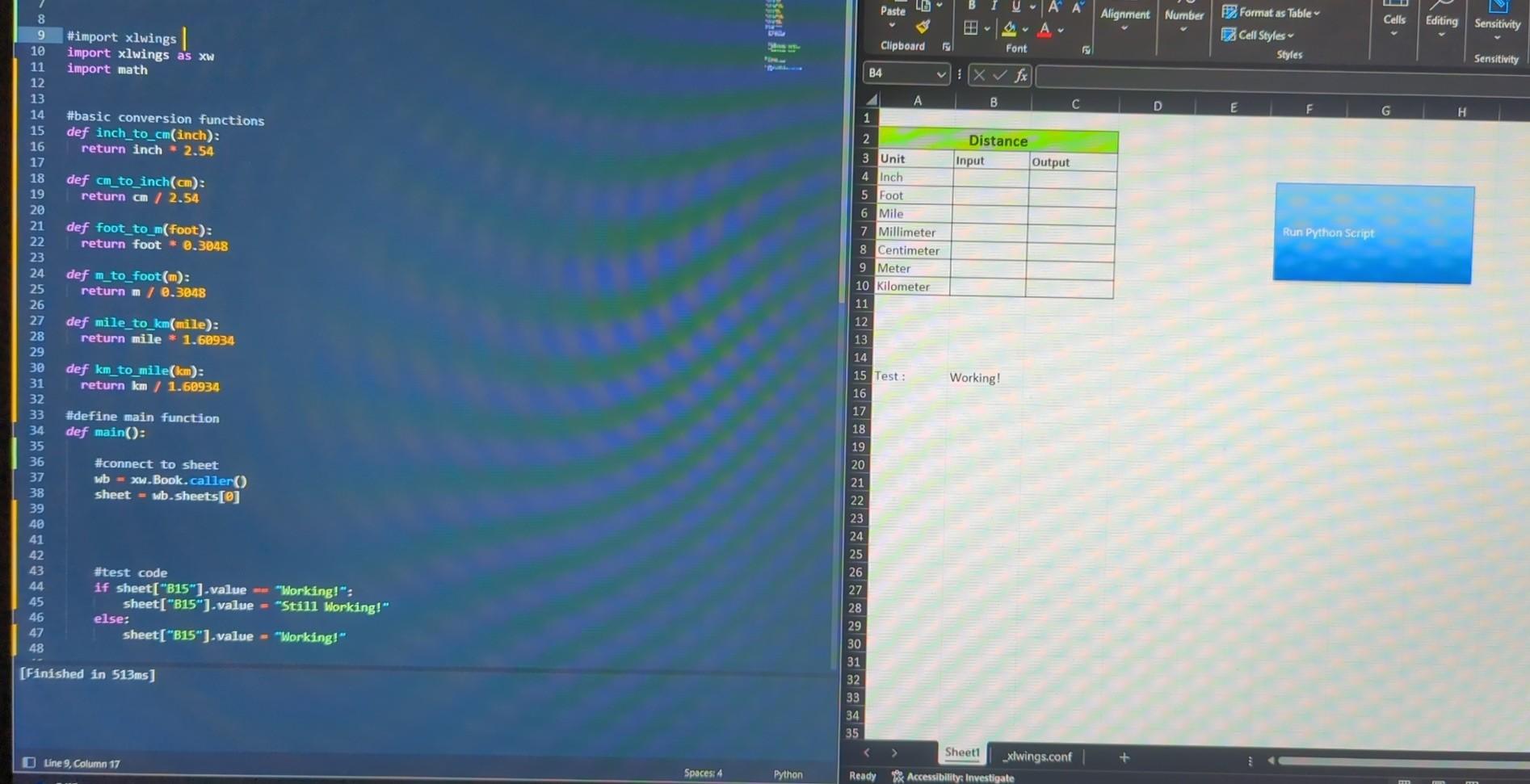 Solved I Am Trying To Create A Python Scrip For Excel Using