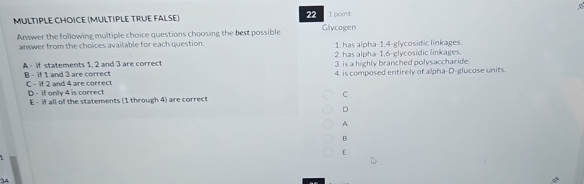 Solved MULTIPLE CHOICE (MULTIPLE TRUE FALSE)Answer the | Chegg.com