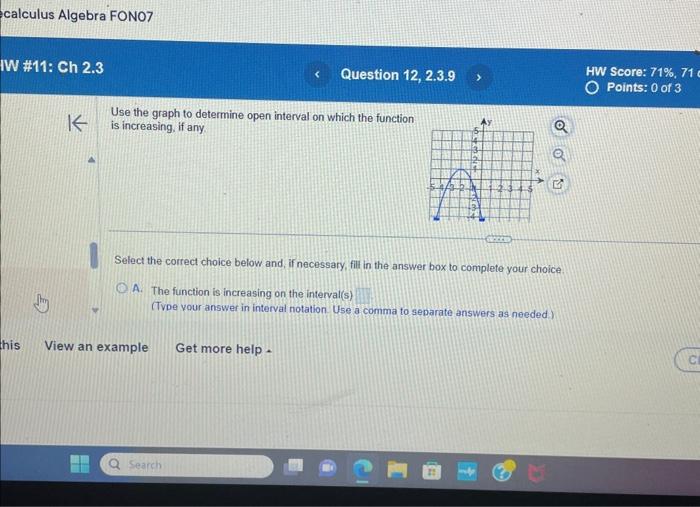 Solved calculus Algebra FONO7 W \#11: Ch 2.3 Question 12, | Chegg.com