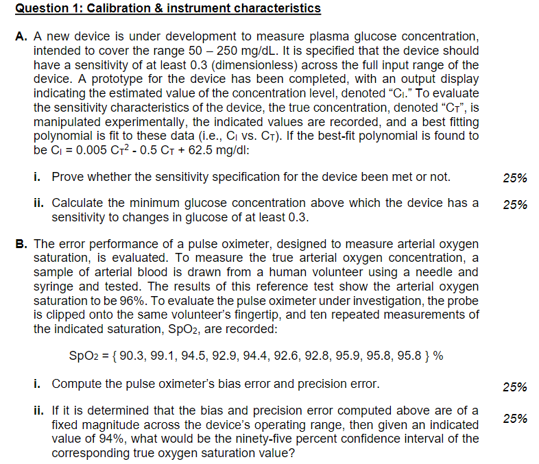 Solved ANSWER ALL : Question 1: Calibration & instrument | Chegg.com