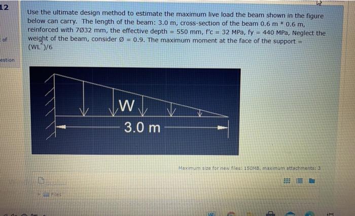 Solved 12 Use the ultimate design method to estimate the | Chegg.com