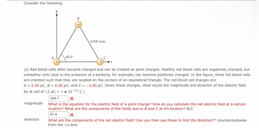Solved Consider the following.(a) ﻿Red blood cells often | Chegg.com