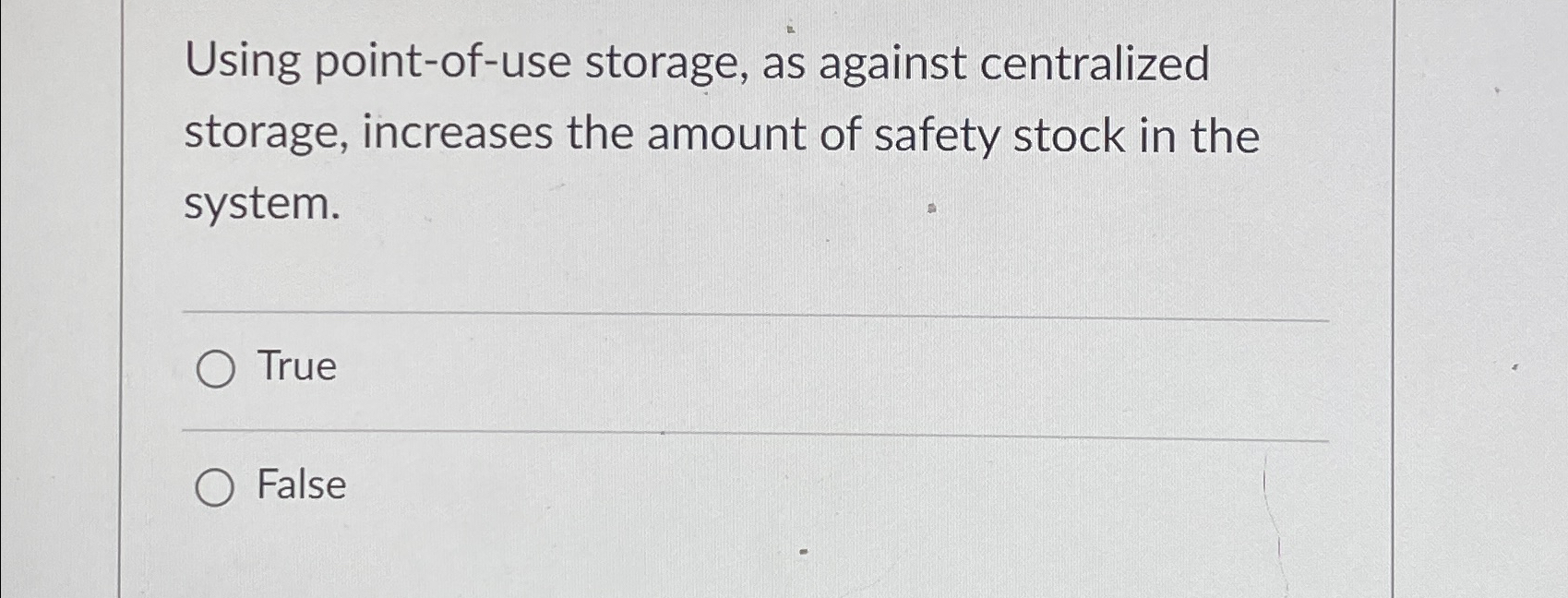 Solved Using point-of-use storage, as against centralized | Chegg.com