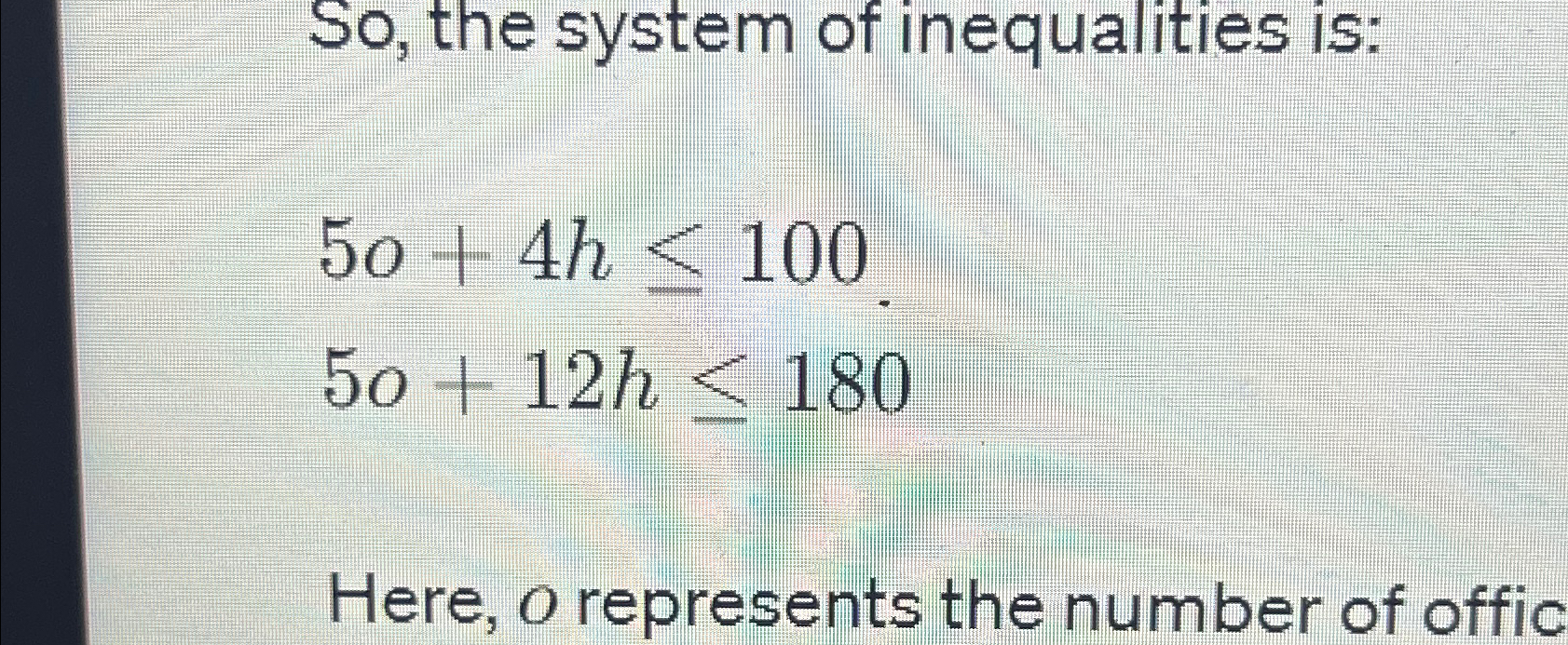 Solved So, ﻿the system of inequalities | Chegg.com