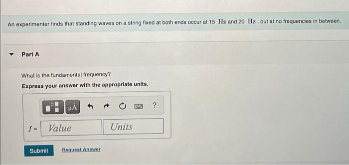 Solved An experimenter finds that standing waves on a string | Chegg.com