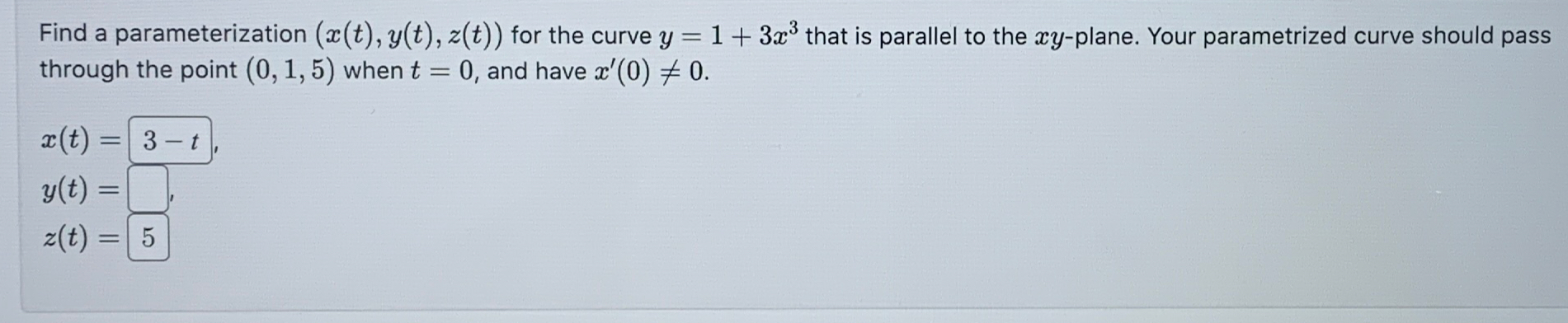 Solved Find a parameterization (x(t),y(t),z(t)) ﻿for the | Chegg.com