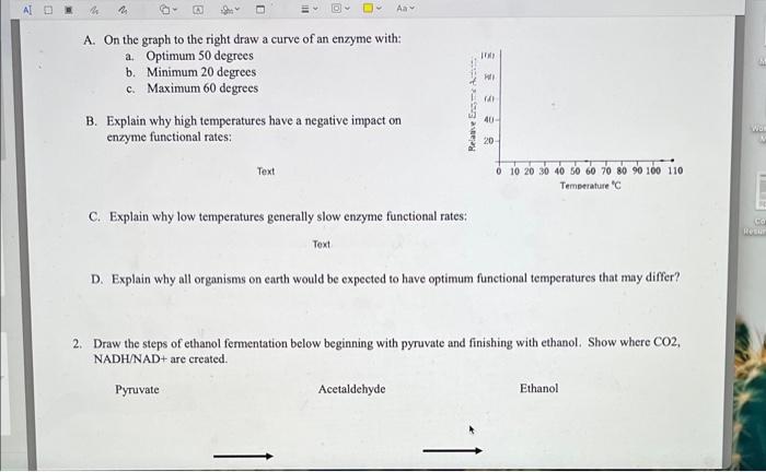 Solved 2. Draw the steps of ethanol fermentation below | Chegg.com