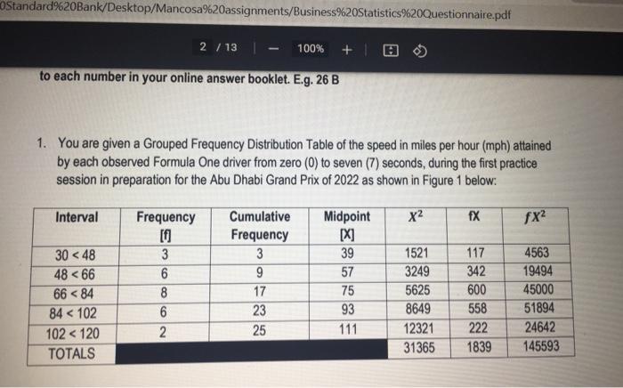 Solved to each number in your online answer booklet. E.g. 26 | Chegg.com