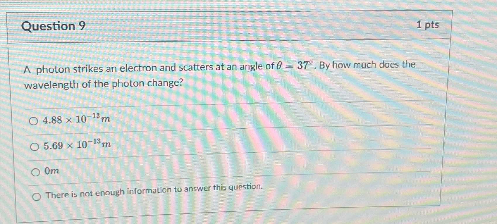 Solved Question 91 ﻿ptsA photon strikes an electron and | Chegg.com
