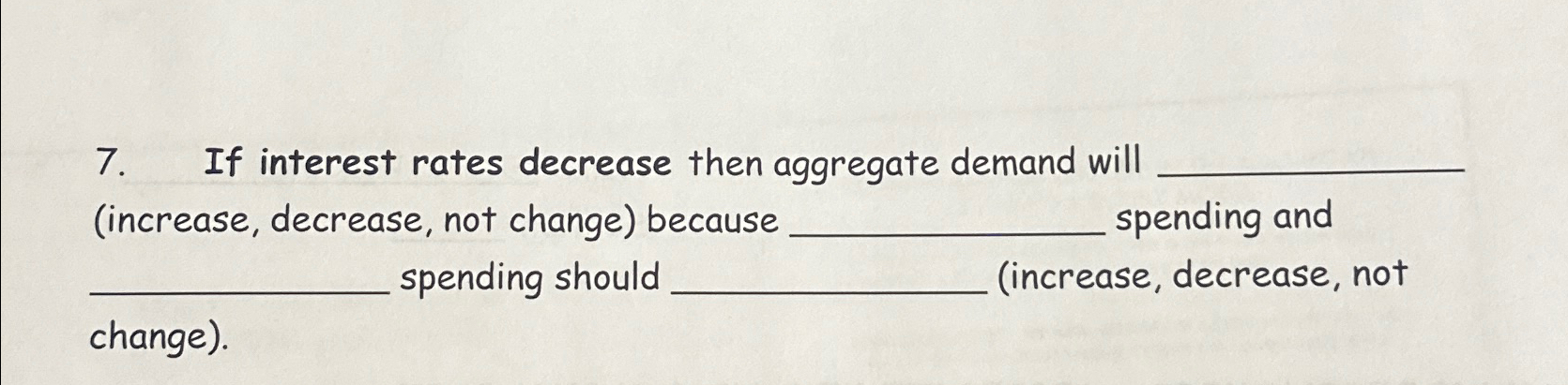 Solved If Interest Rates Decrease Then Aggregate Demand Will 4720