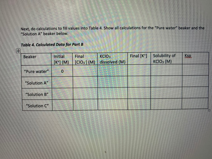 Solved In this experiment, you will determine the Ksp of | Chegg.com
