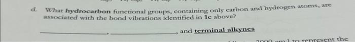 Solved d. What hydrocarbon functional groups, containing | Chegg.com