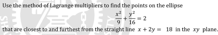Solved Use the method of Lagrange multipliers to find the | Chegg.com