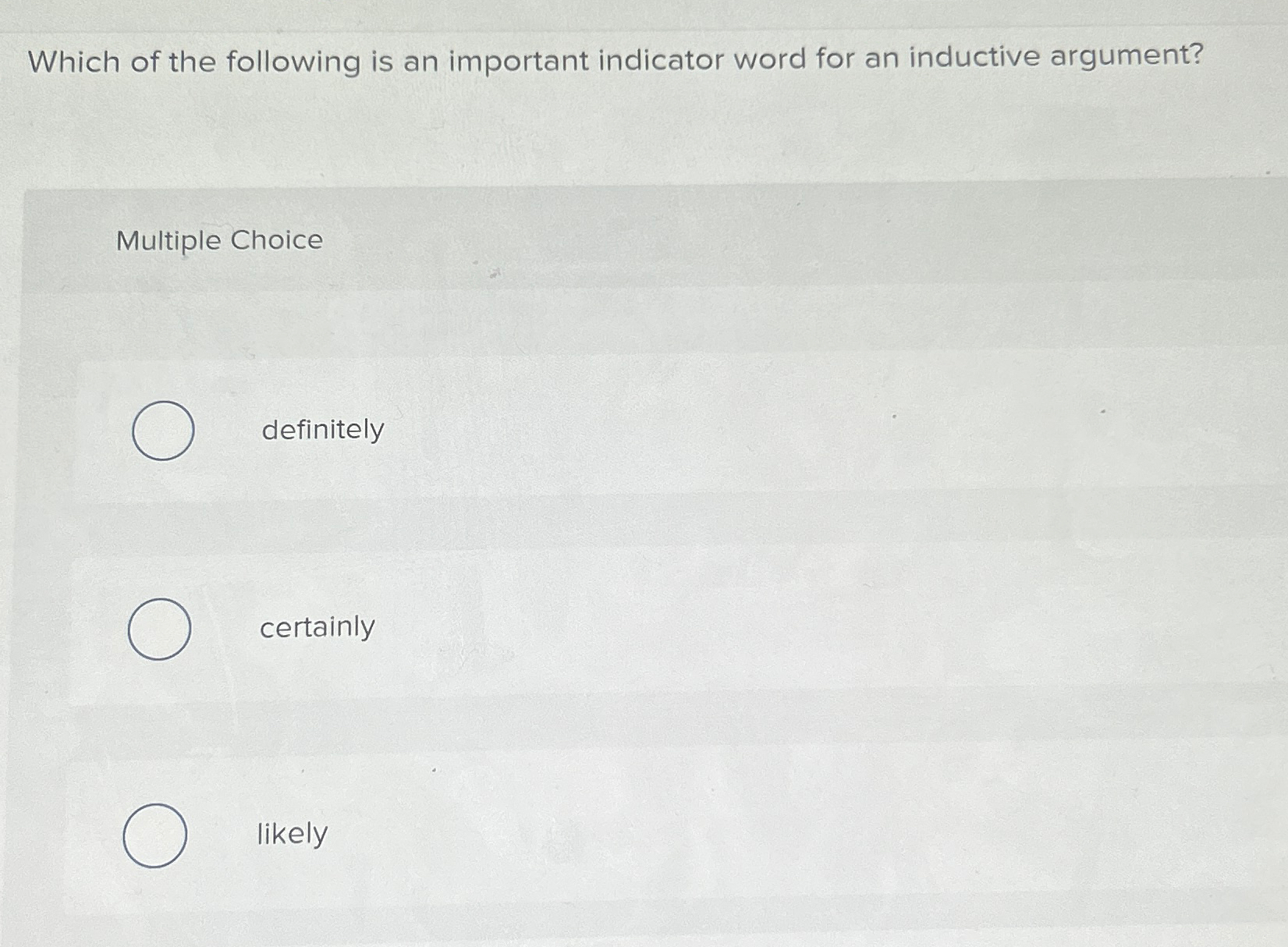 Solved Which of the following is an important indicator word | Chegg.com