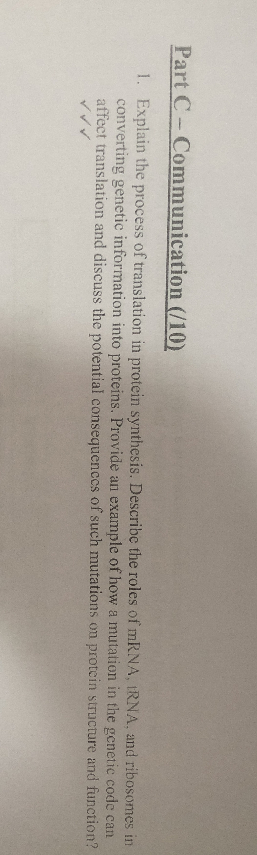 Solved Part C-Communication (/10)Explain the process of | Chegg.com