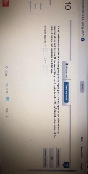 Solved ssignment 3-1-1 Spring 2020 Help Save & Exit Submit | Chegg.com