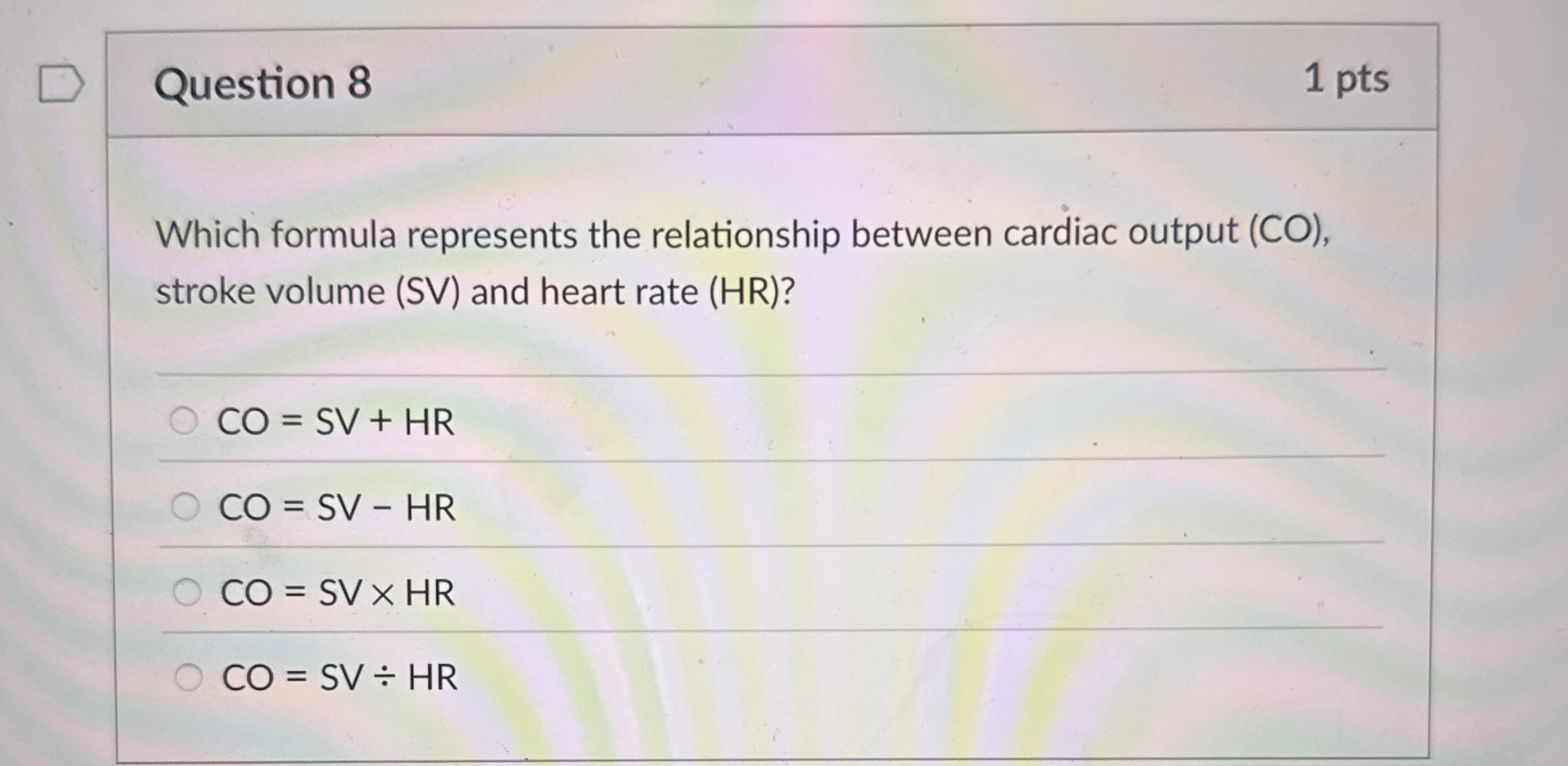 Solved Question 81 ﻿ptsWhich formula represents the | Chegg.com