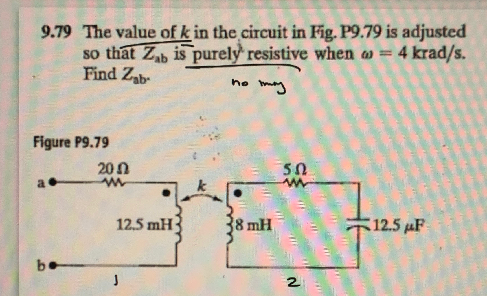 Solved 9.79 ﻿The value of k ﻿in the circuit in Fig. P9.79 | Chegg.com