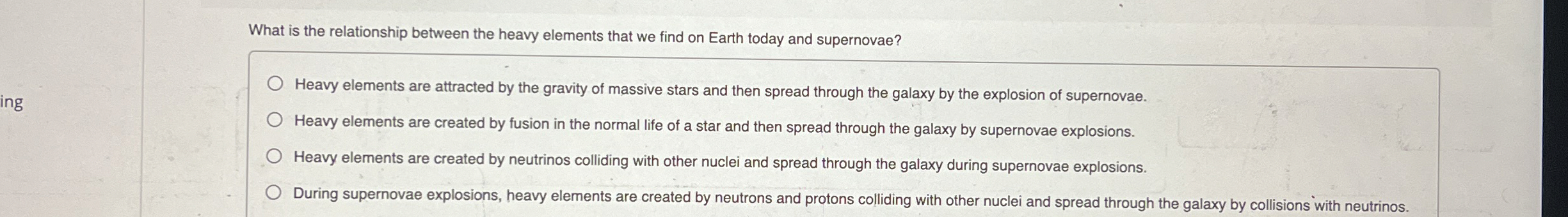 Solved What is the relationship between the heavy elements | Chegg.com