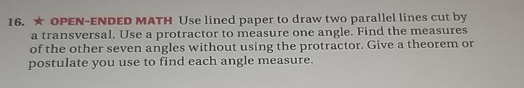 Solved IDENTIFYING PARALLEL LINES Is there enough | Chegg.com