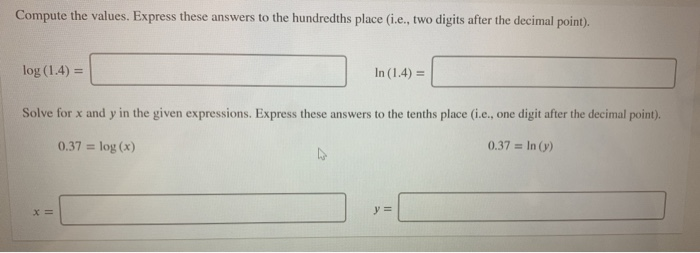 Solved Compute The Values Express These Answers To The 