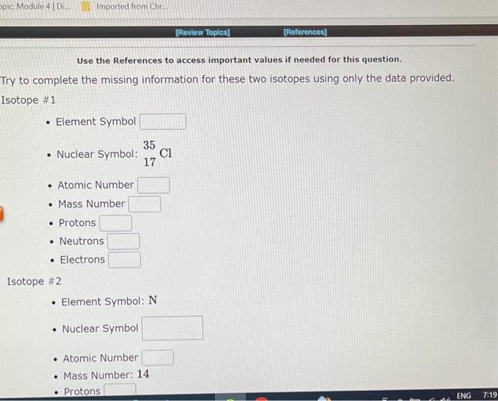 Solved What is the atomic number for the element that is in | Chegg.com