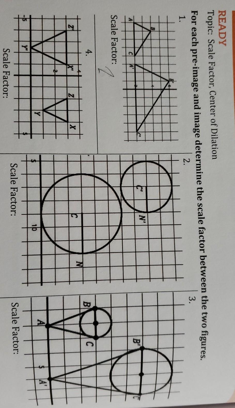 Solved READY Topic: Scale Factor, Center of Dilation For | Chegg.com