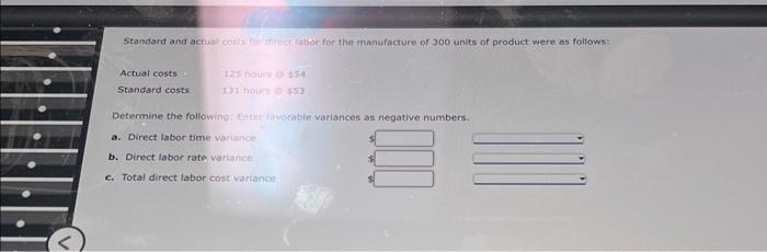 Solved Standard and actuat conbur. cinuculabor for the | Chegg.com