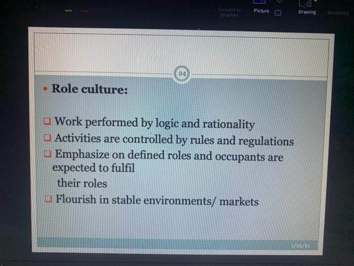Solved Differentiate between power culture, role culture and | Chegg.com