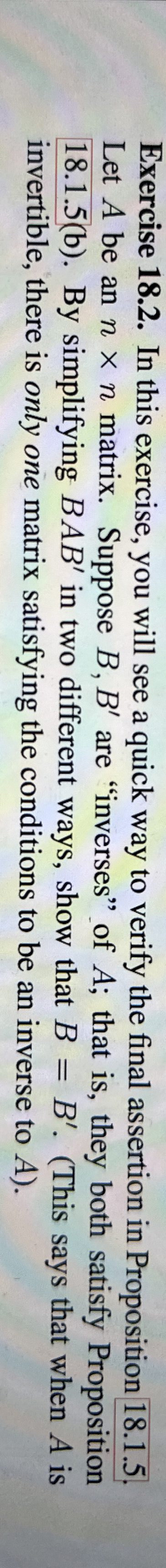 Solved Exercise 18.2. ﻿In this exercise, you will see a | Chegg.com